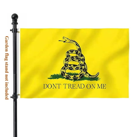 Large Gadsden snake Flag,3x5 FT Yellow Outdoor Flags for Garden Yard ...