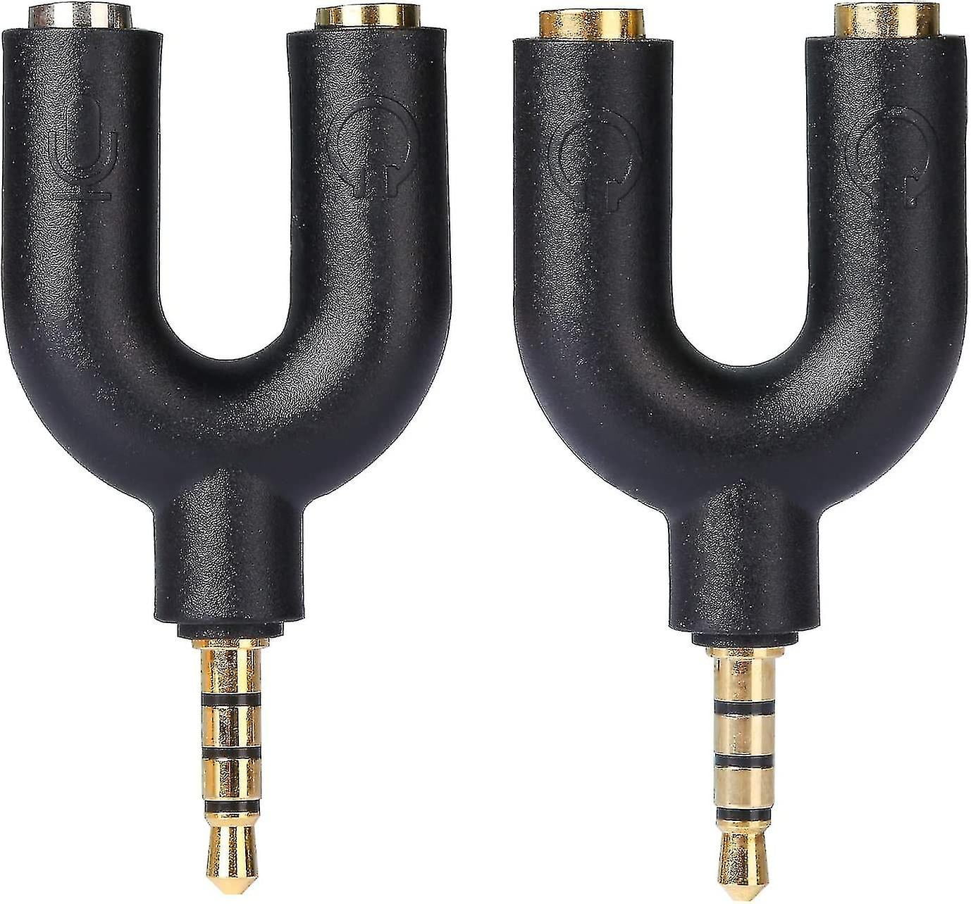 Headphone Adapter 3.5 Mm Headset Microphone Converter U Shape Audio ...