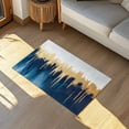 Abstract Color Block Door Mat Blue Block Gradient Gold Modern Non Slip ...