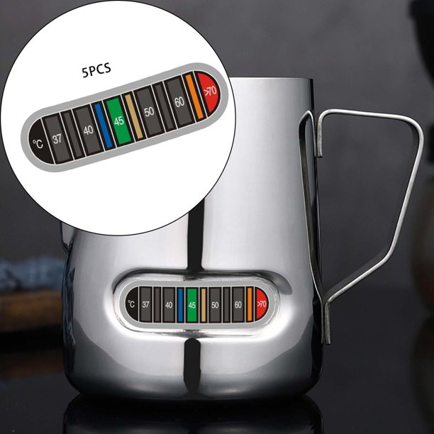 mmirethe 1/2/3/5 Coffee Discoloration Thermometers Sticker Waterproof ...
