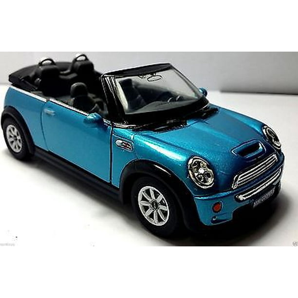 5" Kinsmart Mini Cooper S Convertible Diecast Model Toy Car 1:28 Blue ...