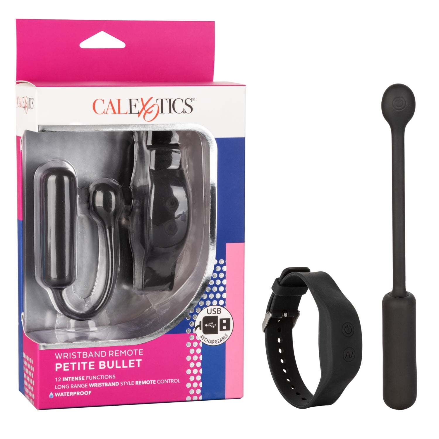 CalExotics Wristband Remote Petite 12-Function Bullet Vibrator ...