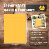 25 Pack Manilla Envelopes 9 x 12, Brown, Letter Size, Self-Seal Manila ...