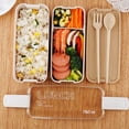 Btomtd Bento Boxs Wheatss Straw Lunch Box Transparent Lid Double Layer ...