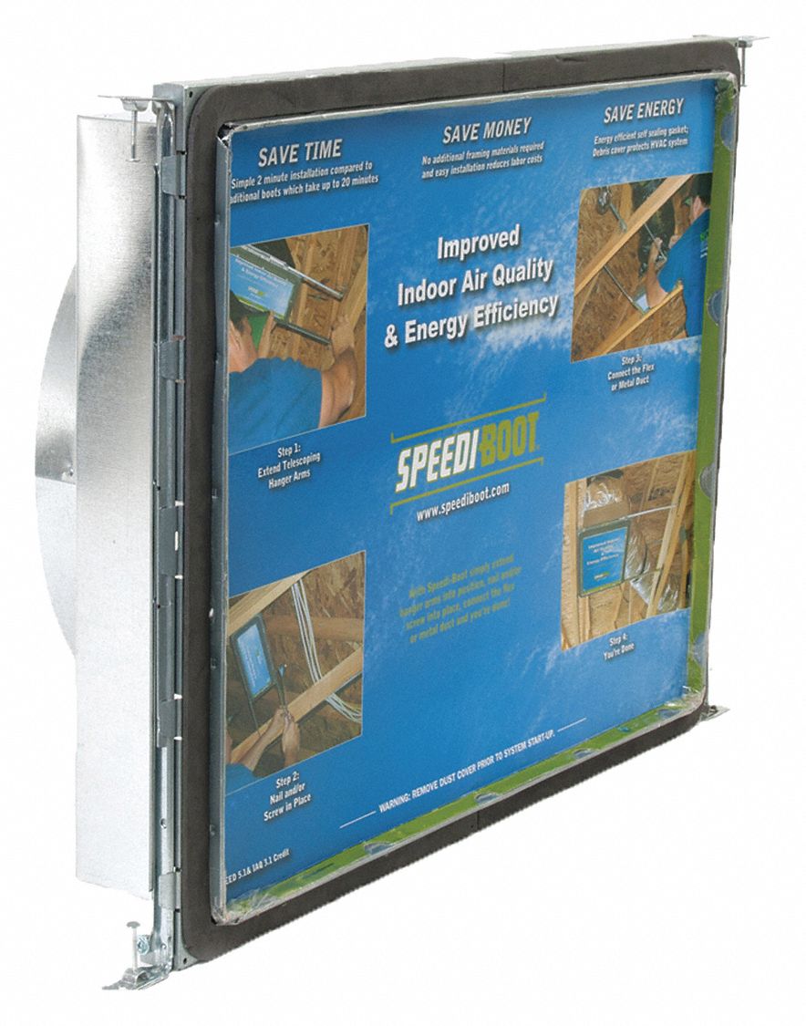 Speedi-Boot Vent Boot Hanger,Sq to Rnd,12 x 12,Dia10 SBS-121210 SRA ...