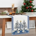 Newhomestyle Christmas Pine Tree Table Runner Burlap Winter Seasonal ...
