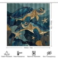 4Pcs Shower Curtain Sets with Rugs Nautical Green Sea Turtles Beach ...
