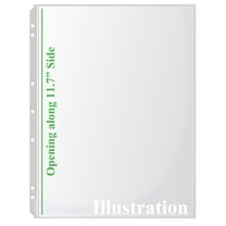 11x17 Sheet Protectors side loading with no holes 25 Sleeves Heavy ...