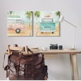 Stupell Industries Tropical Beach Vacation Van Painting Gallery Wrapped ...