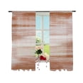 Brown Red Gradient Sheer Curtains for Living Room Bedroom, Minimalist ...