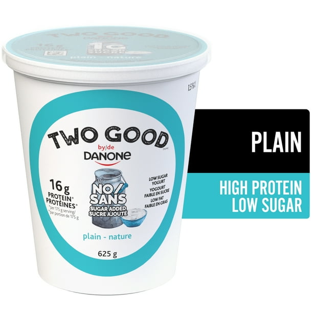 Two Good Low Sugar Yogurt, Plain, 9g of Protein, 625 g - Walmart.ca