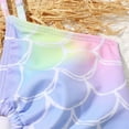 BJUTIR Girls Bathing Suits 3 Piece Gradient Fish Scale Swimsuit Set ...