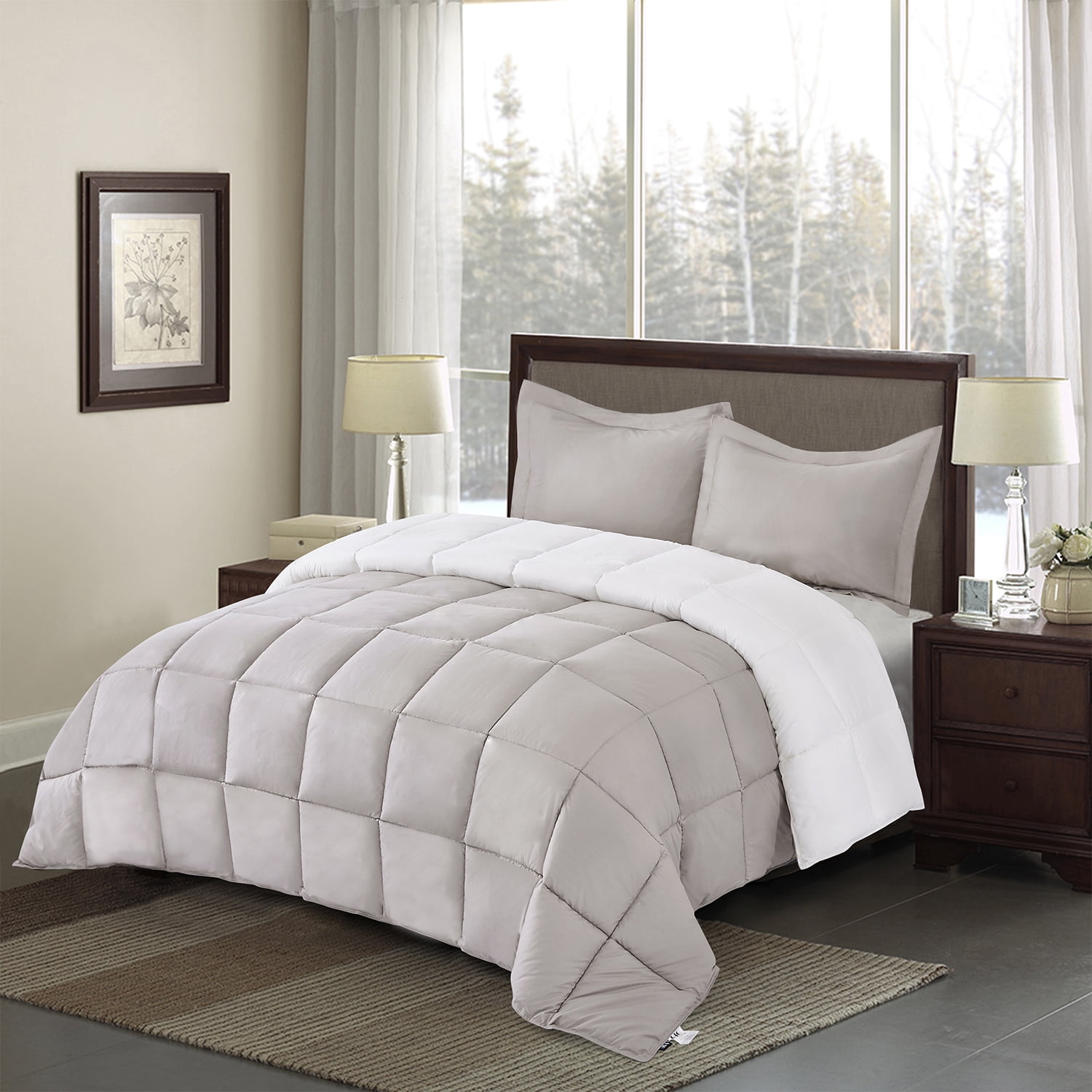 Unique Home Alternative 3pc Goose Down Clearance Comforter Soft Premium ...