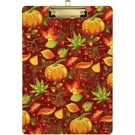 XDDJA Pumpkins Autumn Fall Clipboard Hardboard Wood Nursing Clip Board ...