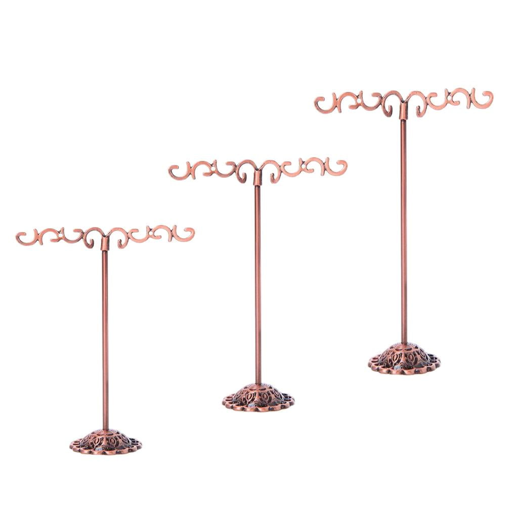 3X JEWELRY EAR DISPLAY STAND DISPLAY SHOWCASE DISPLAY EAR STANDS Copper ...