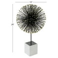 Decmode Contemporary 24 inch silver iron star ball sculpture with gold ...