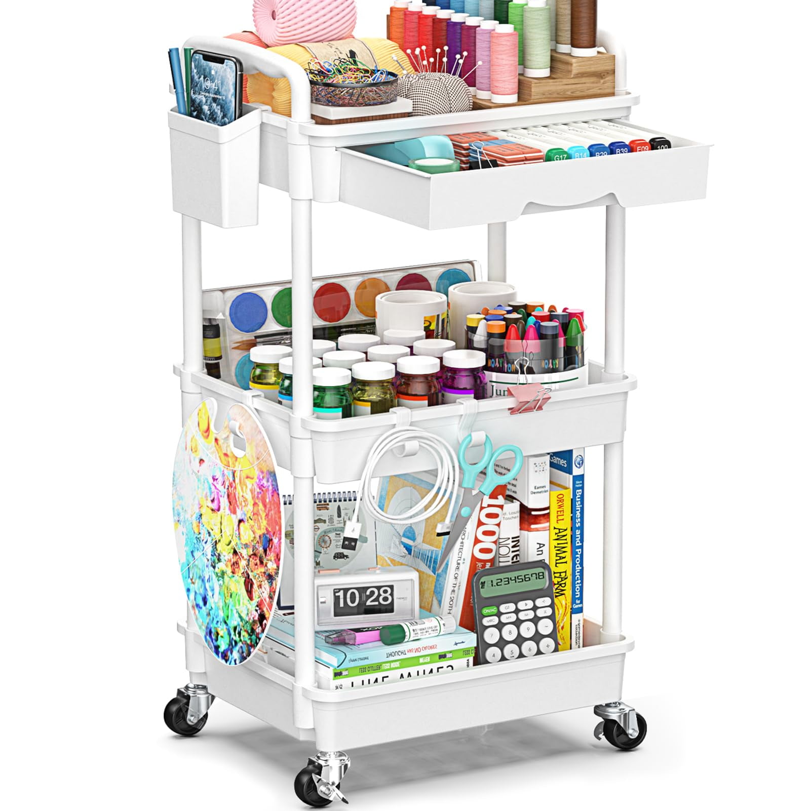 Click here for Sunally 3 Tier Rolling Cart With Drawer  Bathroom... prices