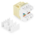 NavePoint 180 Degree Cat6 Keystone Jack, RJ45 Ethernet Connector, Type ...
