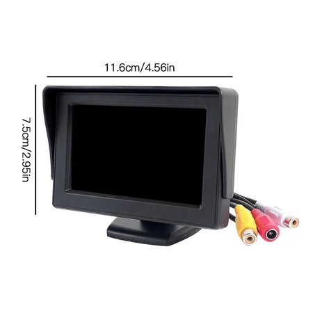 Workhe 4.3 Inch TFT LCD Screen HD Color car backup screen Rear View ...