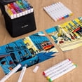 Markers, 48 Colors Fine & Chisel Dual Tip Art Markers, Permanent Sketch ...