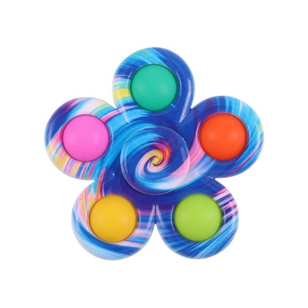 Opperiaya Push Pop Fidget Spinners, Tie-Dye Spinning Bubble Sensory ...