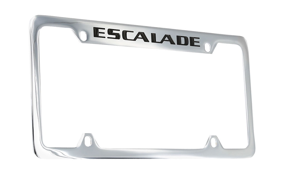 Cadillac Escalade Top Engraved Chrome Plated Brass License Plate Frame ...