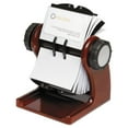 Rolodex Wood Tones Open Rotary Business Card File Holds 400 2 5/8 x 4 ...