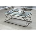X-shaped Rectangular Coffee Table Black Nickel - Walmart.com