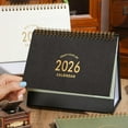 Small Desk Calendar 2026, Standing Flip Desktop Calendar from January ...