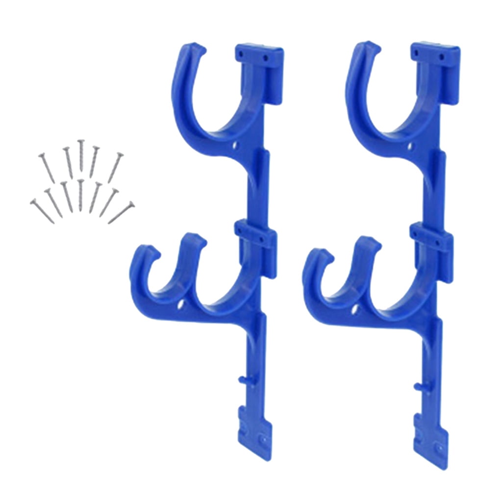 2x Pool Pole Hangers Hooks W/ Screw For Pool Telescopic Poles Net Brush ...