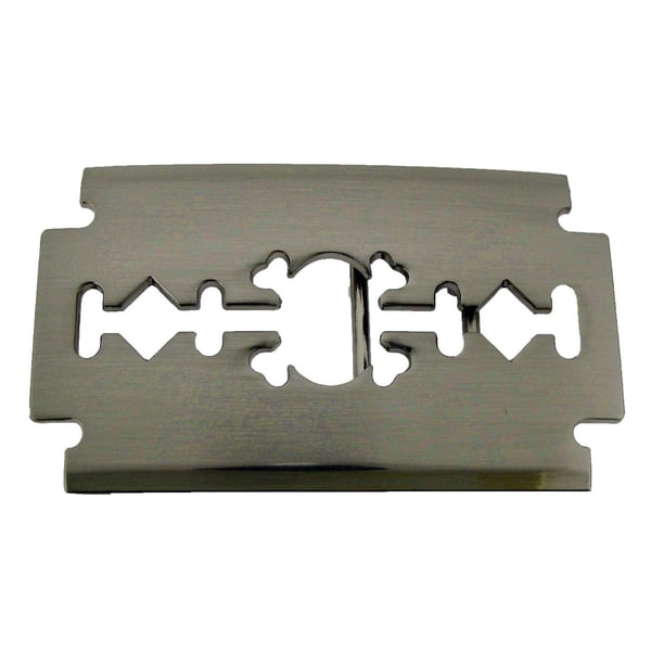Razor Blade Belt Buckle Barber Shop Silver Metal Gothic Tattoo ...
