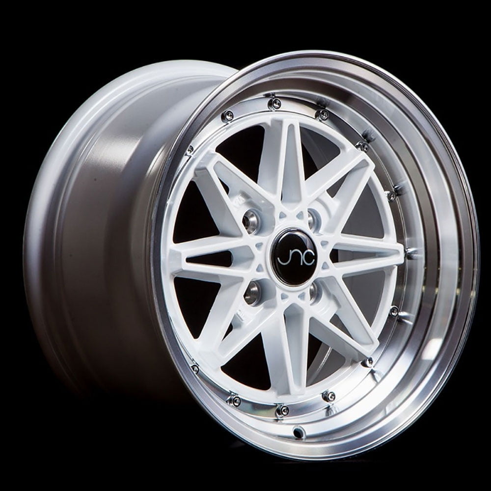 JNC Wheels 15 JNC002 White Machined Lip Rim 4x100 15x8 Inch JNC Wheels 15 JNC002 White Machined Lip Rim 4x100 15x8 Inch