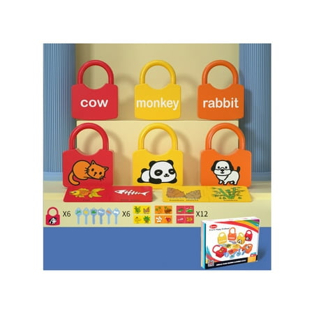 Kids Learning Locks with Keys Educational Preschool Numbers Matching ...
