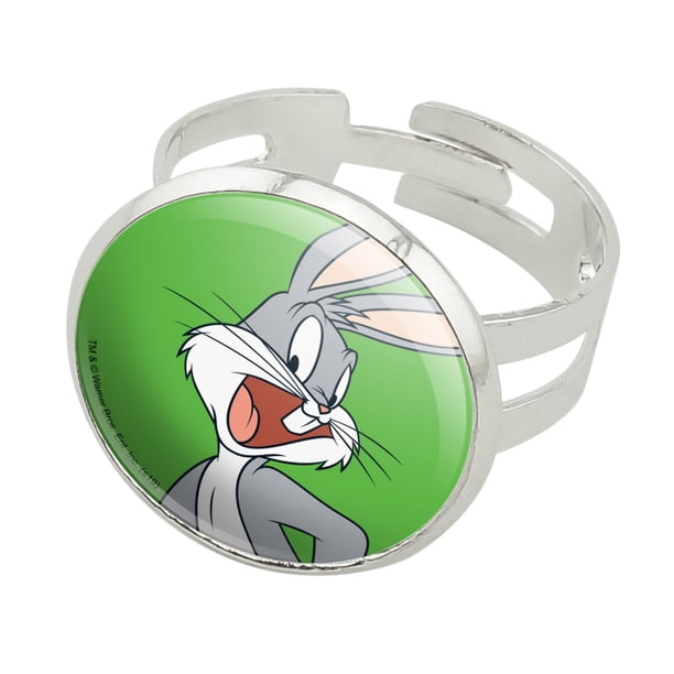 Looney Tunes Bugs Bunny Silver Plated Adjustable Novelty Ring - Walmart.com