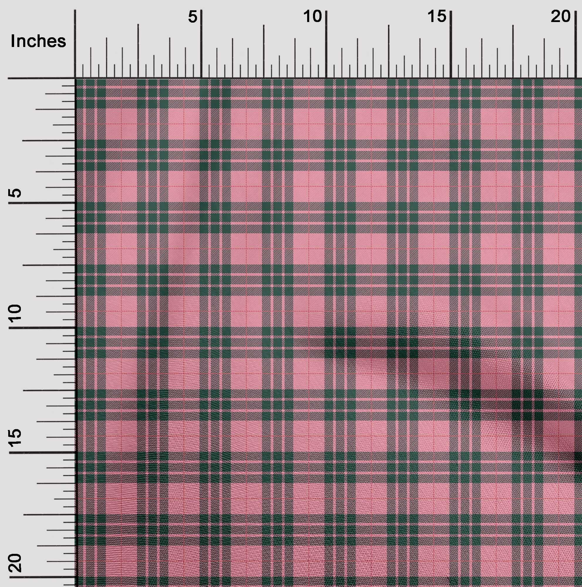 oneOone Silk Tabby Fabric Tartan Check Print Fabric By The Yard 42 Inch ...