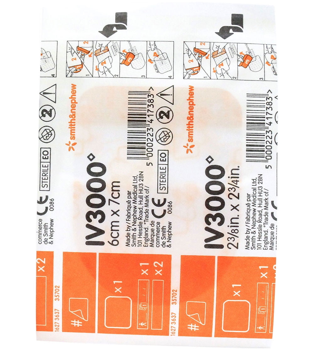 Smith & Nephew 66024007 IV3000 Catheter Dressing 2-3/8 in. x 2 ¾ in ...