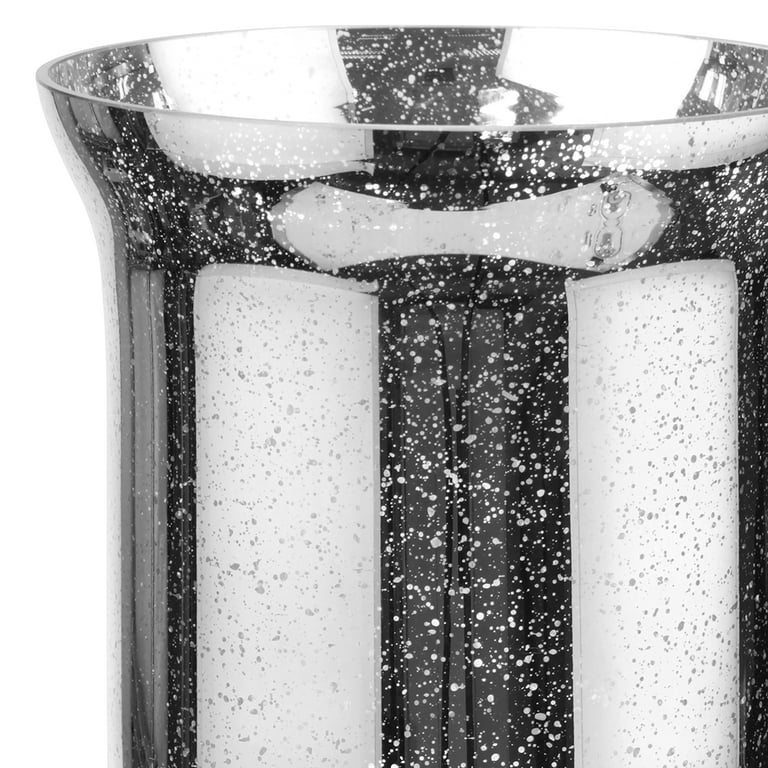 Large Mercury Glass Hurricane Candle Holder