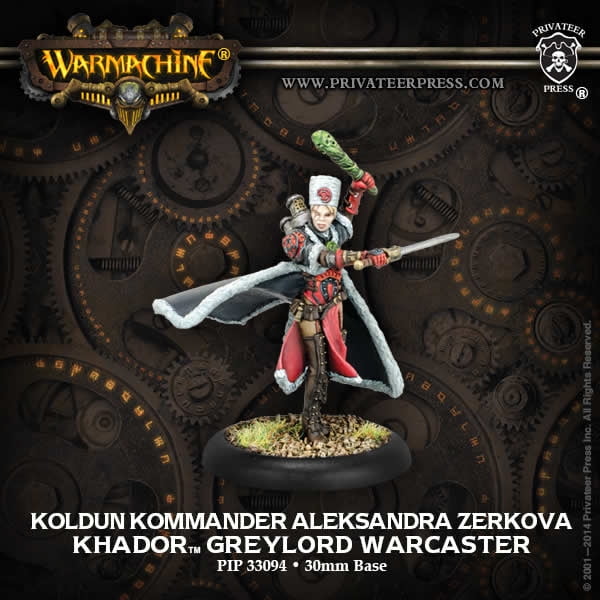 Khador Aleksandra Zerkova Warcaster Khador Warmachine Miniatures Game ...
