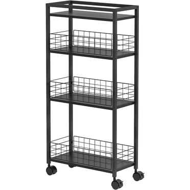 Lexington Dusty Blue 3-Tier Metal Rolling Cart with Utility Wheels by ...