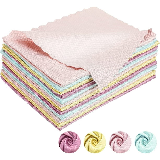 12 Pieces Big Eyeglasses Cleaning Cloth Microfiber Glass Cleaning ...