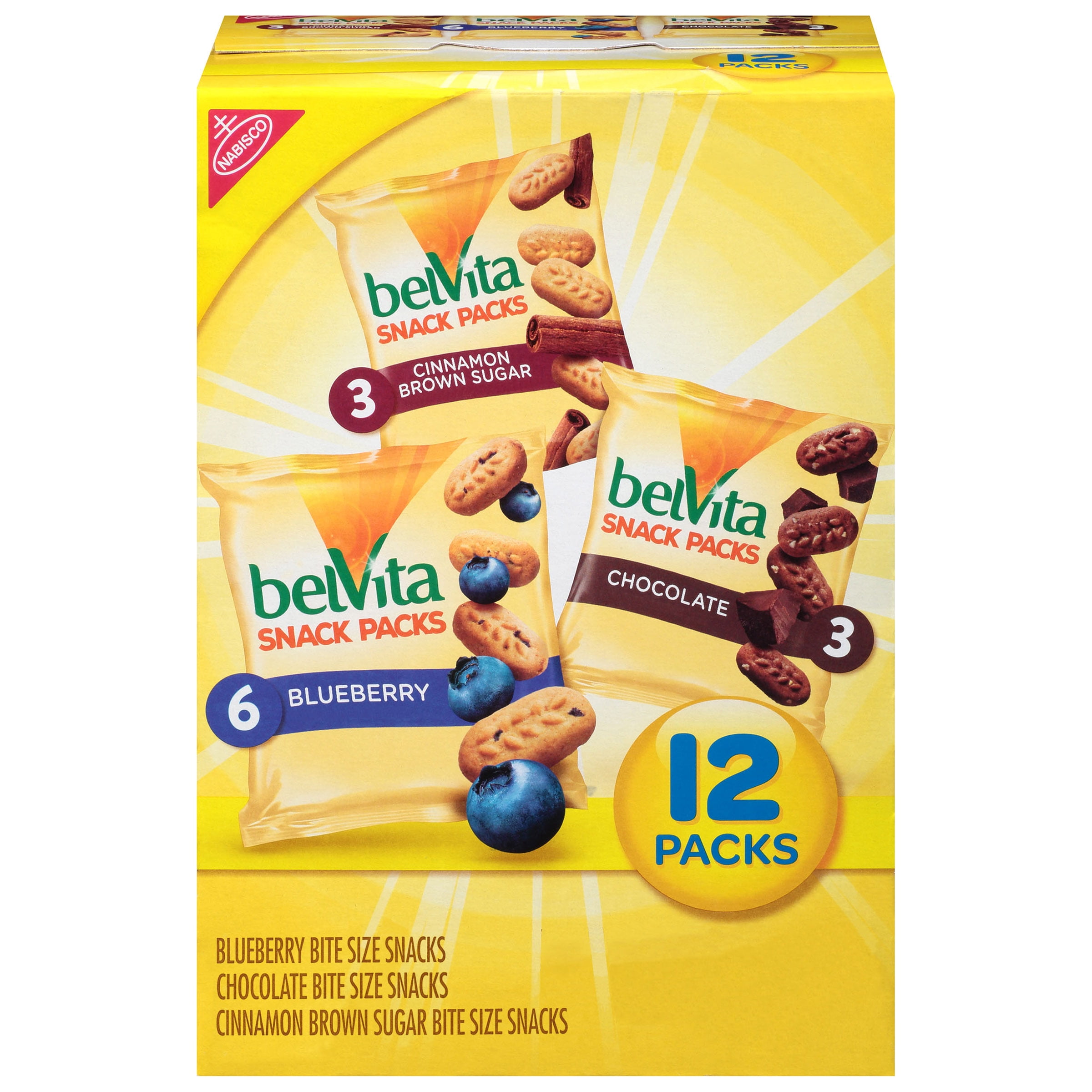 belVita Bites Mini Breakfast Biscuits Variety Pack, 12 Oz. - Walmart ...