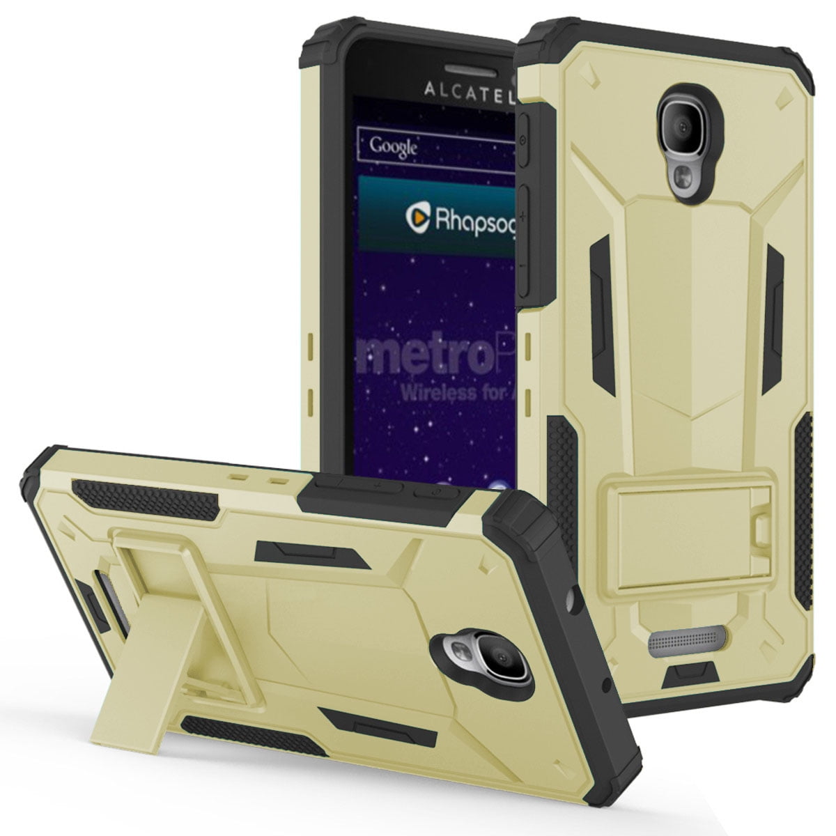 Zizo Alcatel Fierce 4 Case - Hybrid Dual Layered w/ Kickstand - Slim ...