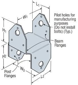 Simpson Strong Tie BC6 18-Gauge 6x Post Cap/Base 10-per box by Simpson ...