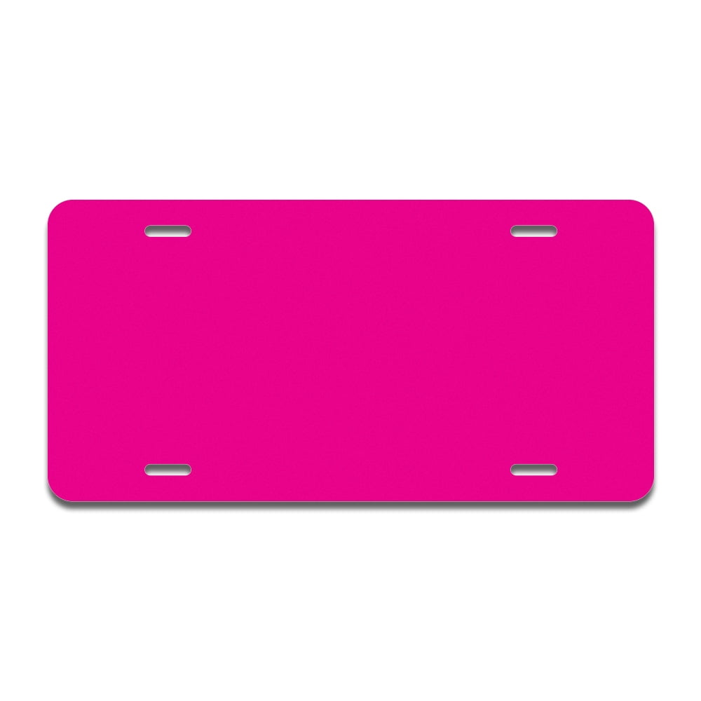 Solid Hot Pink Aluminum License Plate| License Plate 12" X 6" Fits Any ...
