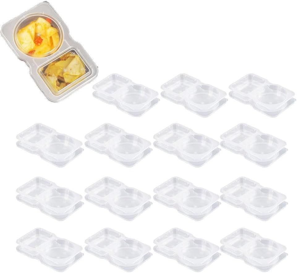 Double Compartment Condiment Container, Double Compartment Snack ...