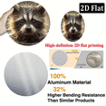 2D Flat, Large 8X8in Round Metal Sign With Raccoon Print - Perfect For ...