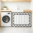 Art Frame Cabinet Curtains for Kitchen 10"W x 11"L, Geometric Black ...