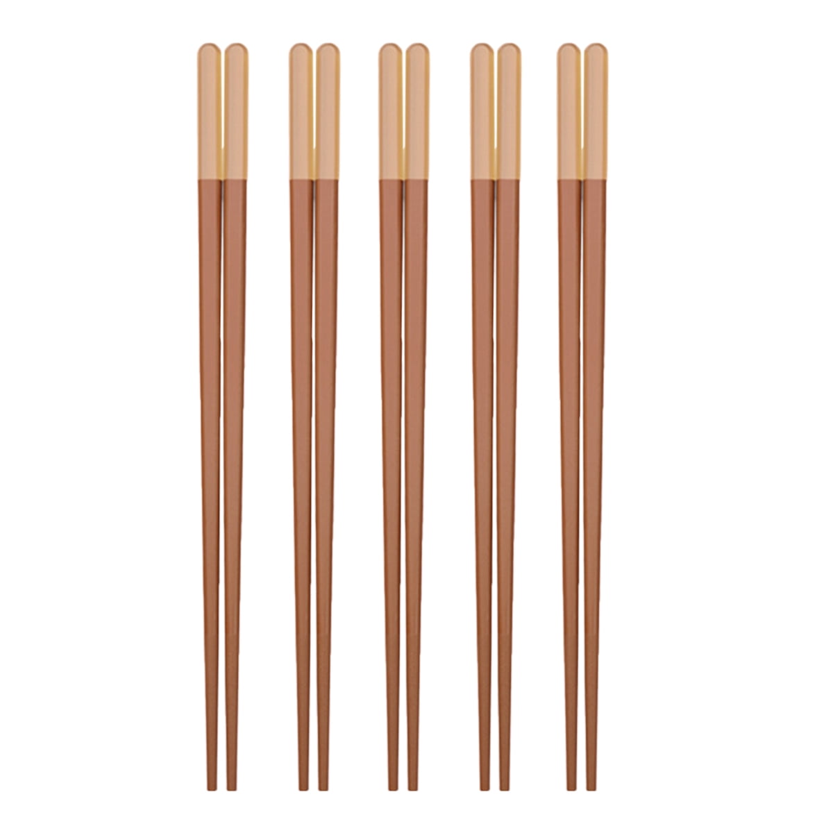 5 Pairs Chopsticks Reusable, 24cm Family/ Hotel/ Restaurant Chop Sticks ...