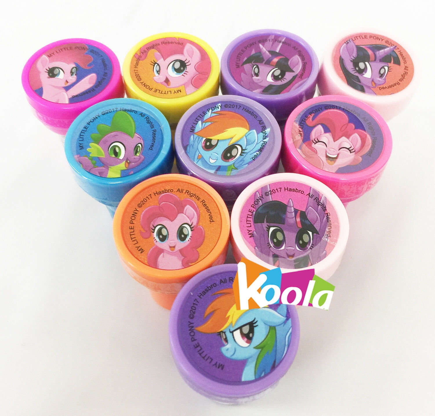 10 pcs My Little Pony The Movie Self-inking Stamps Birthday Party ...
