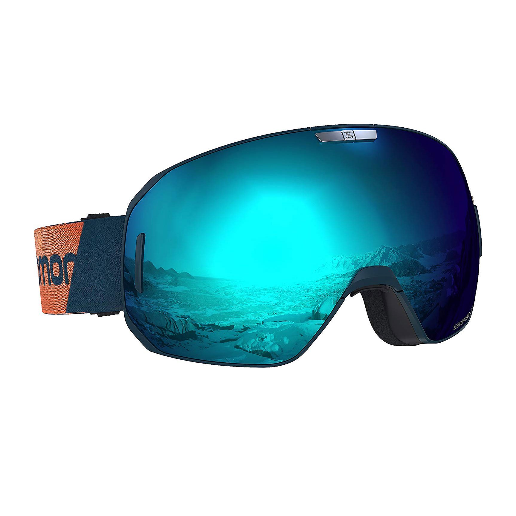 Salomon S/Max Skiing Ski Snowboarding Bright Solar Blue Tinted Goggles ...